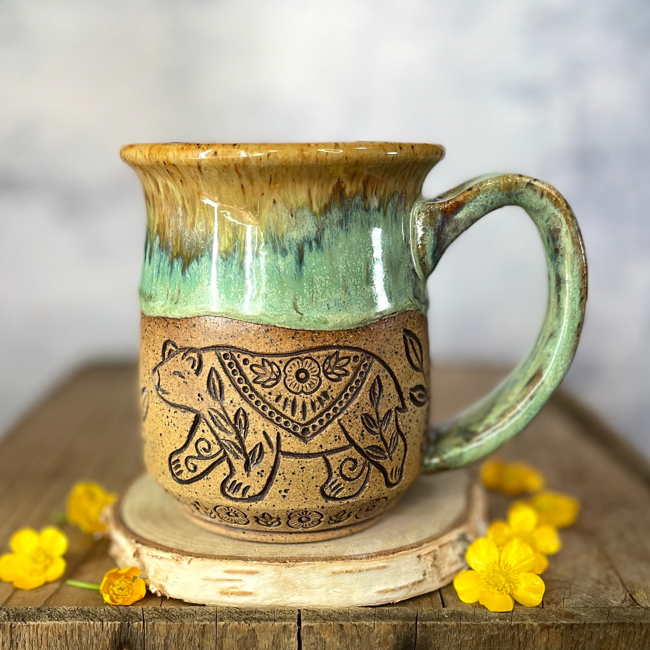 Hand-carved Mugs – Cedarwood Ceramics